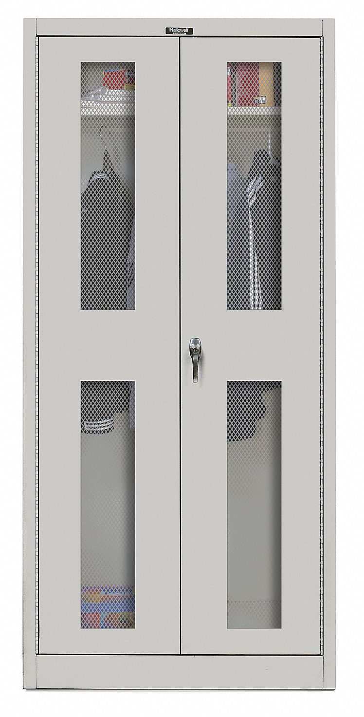 HALLOWELL Storage Cabinet: 48 in x 24 in x 78 in, 1 Adj Shelf, Swing ...