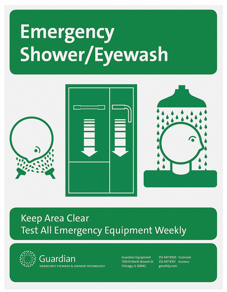 Emergency Sign: Plastic, 11 in Lg - Grainger