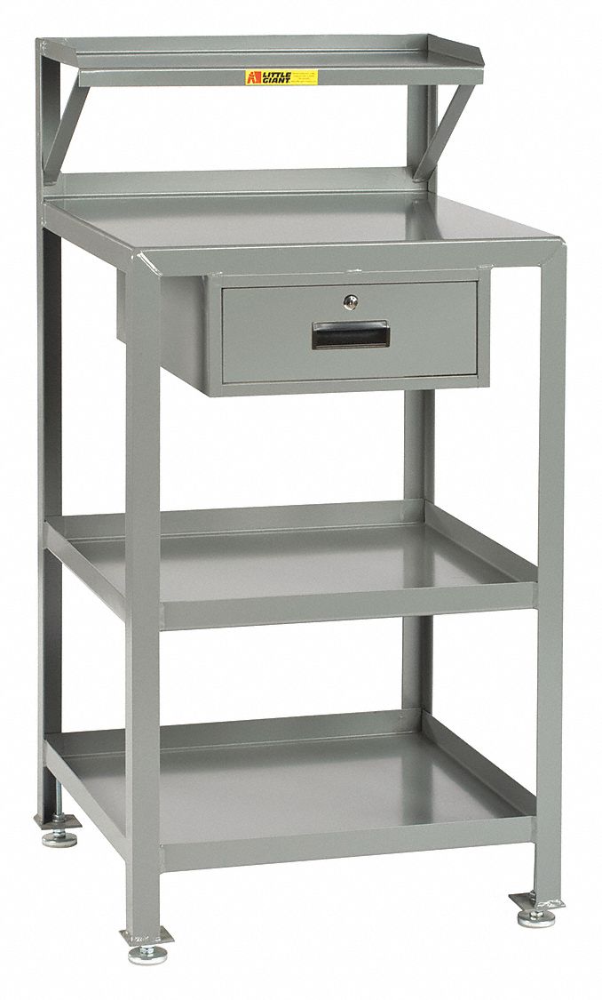 LITTLE GIANT, Open-Base Desk, 36 in x 24 in x 49 in, Shop Desk - 34AV07 ...