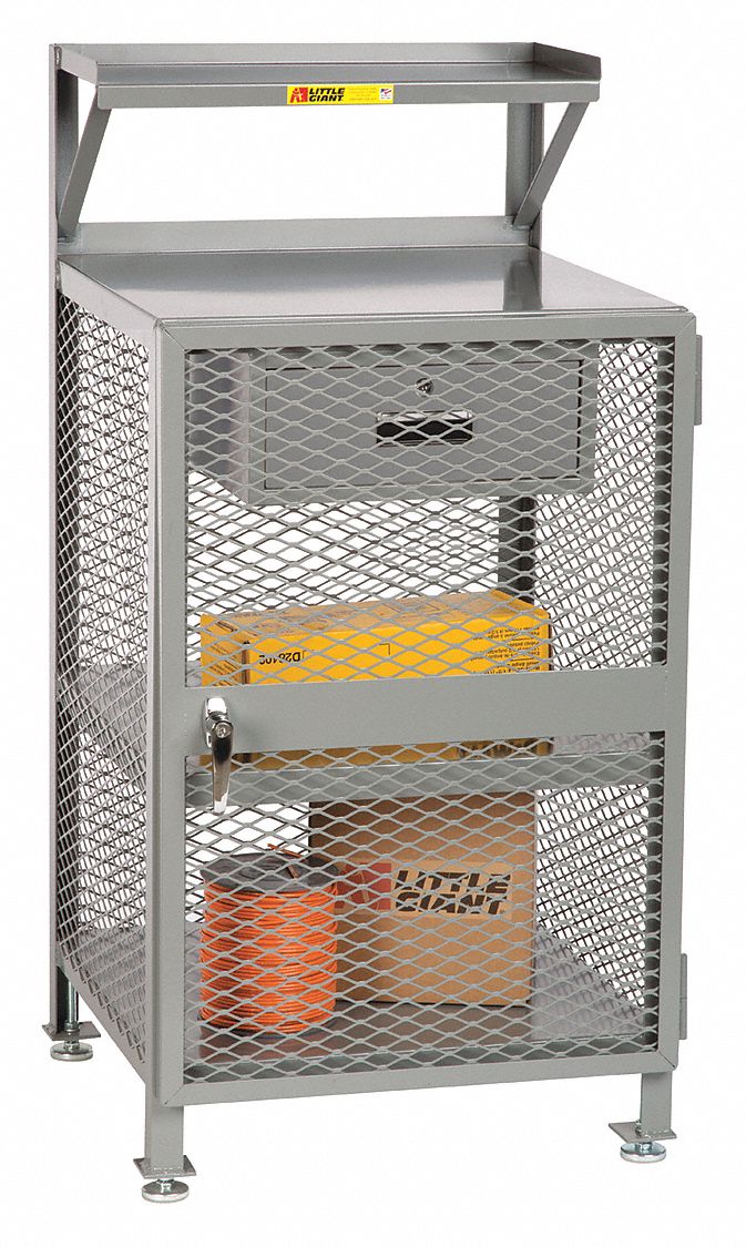 LITTLE GIANT, Cabinet Desk, 24 in x 22 in x 49 in, Shop Desk - 34AV08 ...