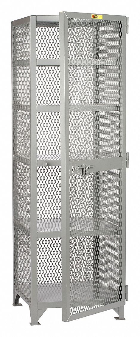 LITTLE GIANT, 25 in x 27 in x 78 in, 5 Fixed Shelves, Bulk Storage ...