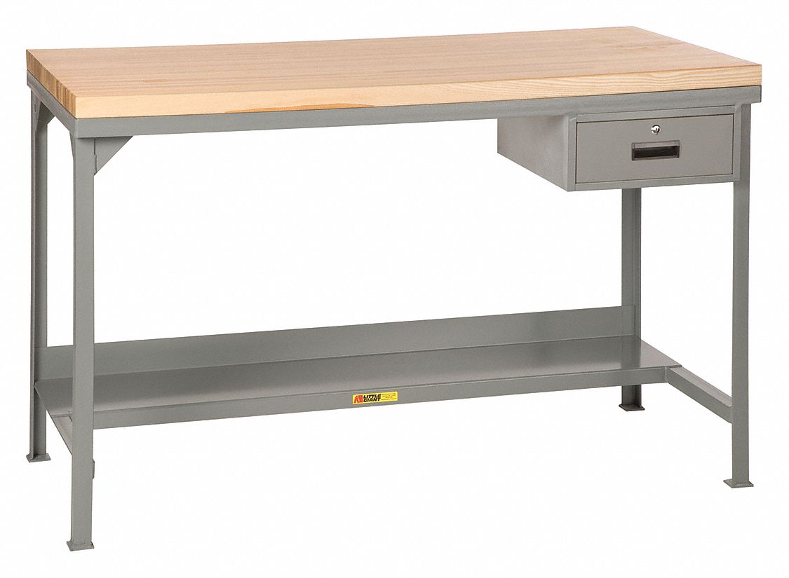 LITTLE GIANT, Fixed Ht, Butcher Block, Workbench - 34AV62|WSJ2-3072-36 ...