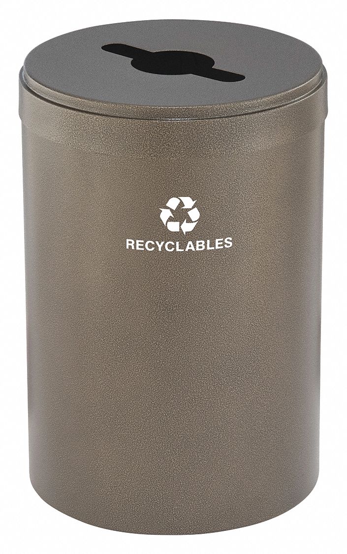 GLARO, Steel, 41 gal Container Capacity, Recycling Can - 34AW61|M ...