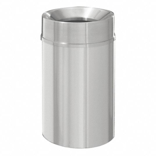 GLARO, Round, Funnel Top, Trash Can - 34AW89|F2035-SA-SA - Grainger