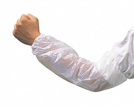 White, 0.59 mil Thick, Chemical Resistant Sleeves - 34CL49|2818W - Grainger