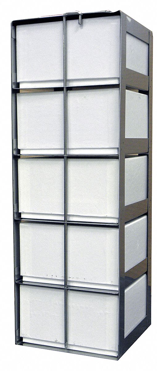 Stainless Steel, (5) 3 in Box Slots, Inventory Rack - 34CT76|NSCR35 ...