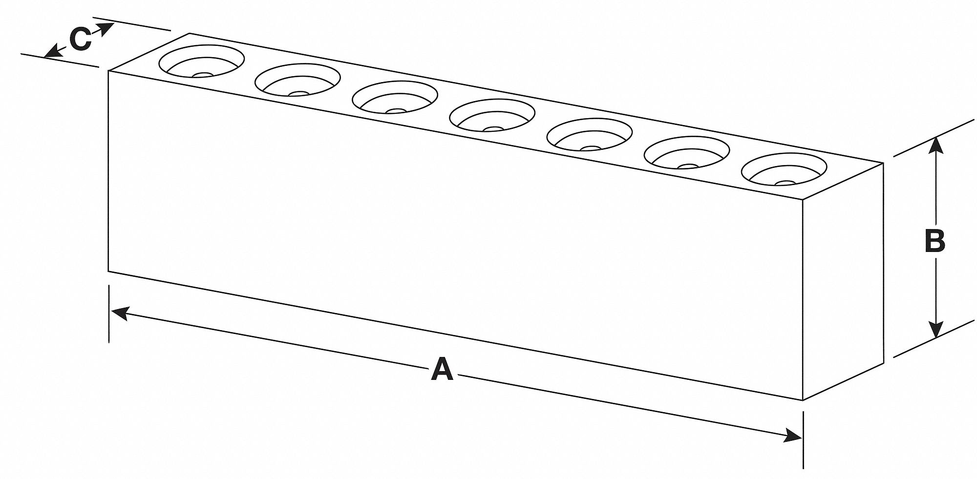 MITEE-BITE, 6 in L x 1 in W x 1.88 in H, 2, Vise Jaw Set - 34CW84|33166 ...