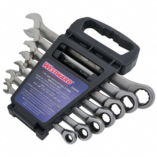 WESTWARD, Alloy Steel, Satin, Combination Wrench Set - 34D938|34D938 ...