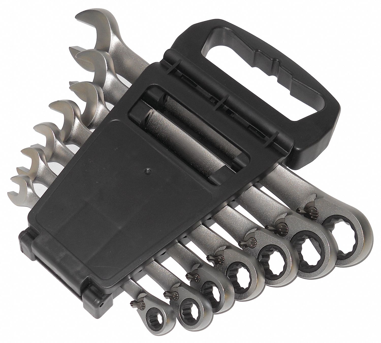 WESTWARD Combination Wrench Set: Alloy Steel, Satin, 7 Tools, 5/16 in ...