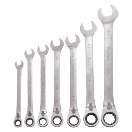 WESTWARD, Alloy Steel, Satin, Combination Wrench Set - 34D991|34D991 ...