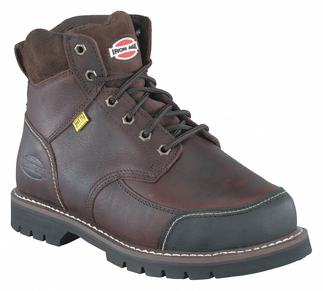 6 in Work Boot, 11-1/2, W, Men's, Brown, Steel Toe Type, 1 PR - Grainger