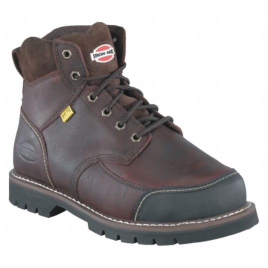 6 in Work Boot, 10-1/2, M, Men's, Brown, Steel Toe Type, 1 PR - Grainger
