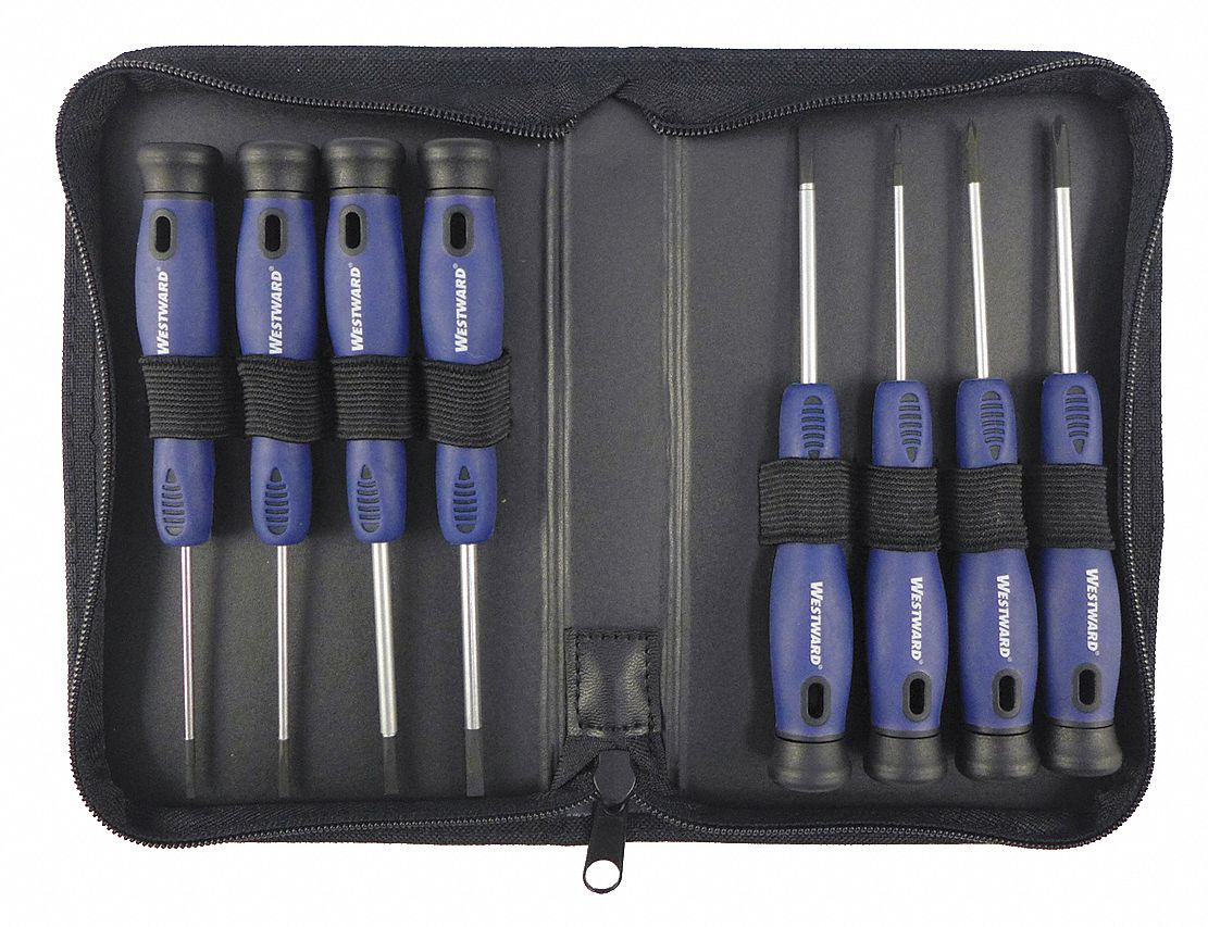 WESTWARD Keystone Slotted/Phillips Precision Screwdriver Set ...