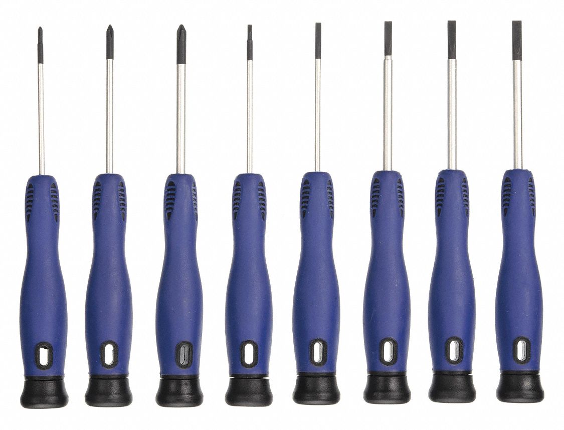 Precision Screwdriver Set, Number of Pieces 8 - Grainger