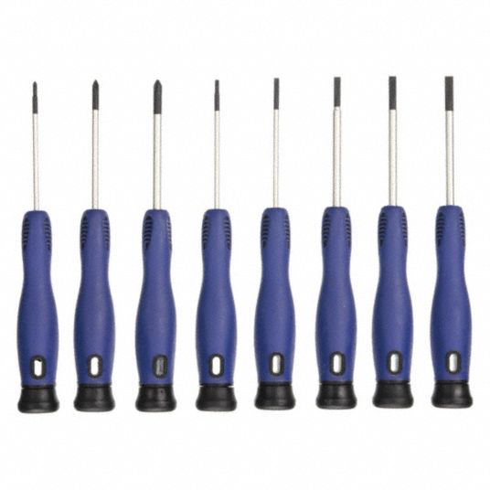 Precision Screwdriver Set, Number of Pieces 8 - Grainger