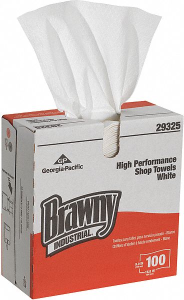 Dry Wipe, Brawny® Industrial H800, 9 in x 16 3/4 in, Number of Sheets ...
