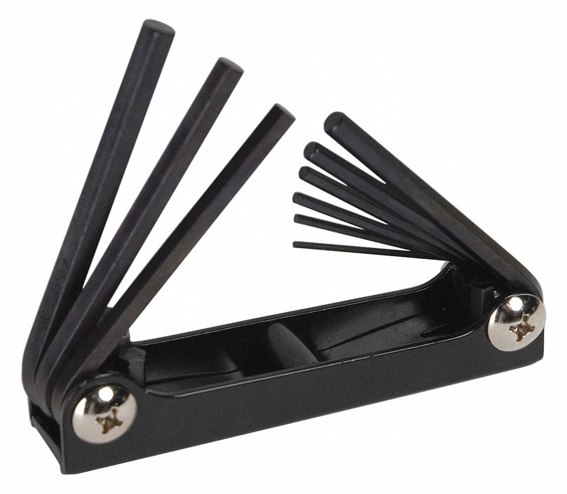 GREENLEE, Hex Key Set, 9 Pc. Std. Foldin - 34F663|0254-11 - Grainger