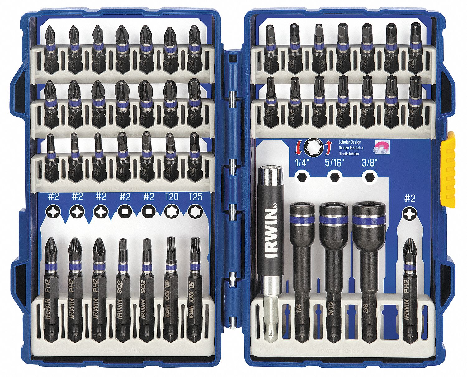 IRWIN Screwdriver Bit Set, 47 Pieces, 1/4" Shank - 34F746|1840392 ...