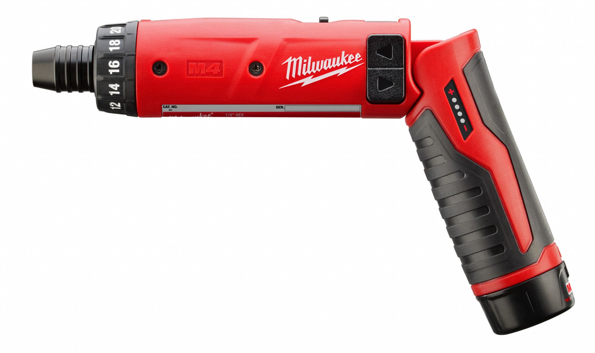 MILWAUKEE Screwdriver Kit, Cordless, 1/4 in Hex Drive Size, 600 RPM ...