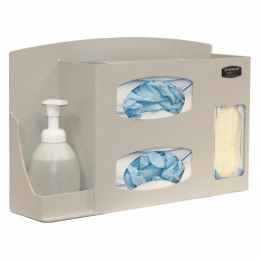 BOWMAN DISPENSERS, 3 Compartments, 11 5/8 in Overall Ht, Infection ...