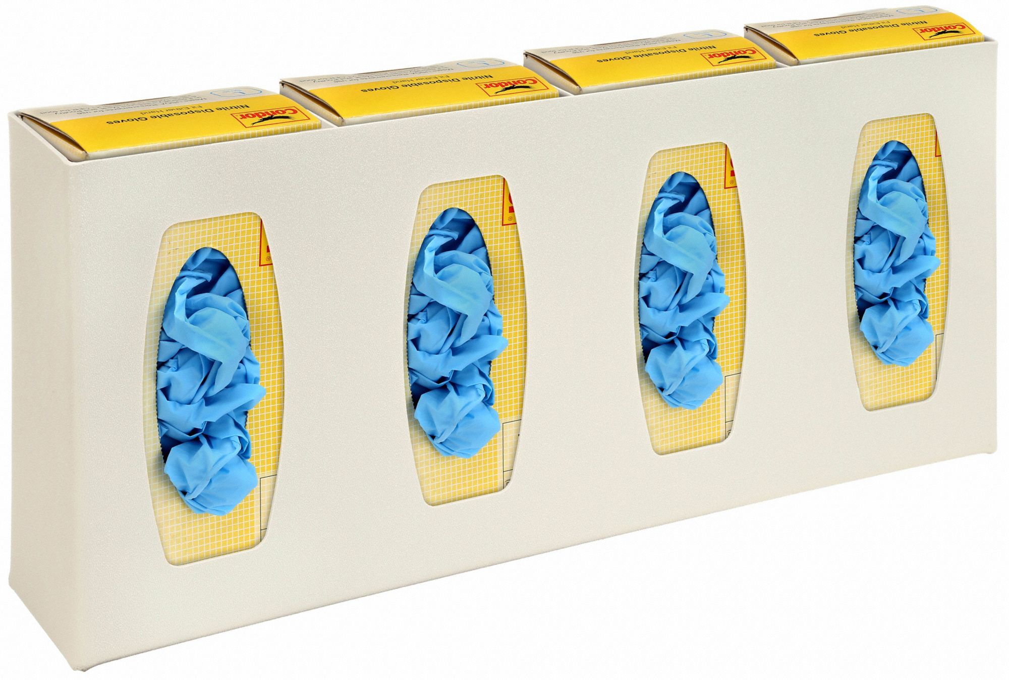 BOWMAN DISPENSERS Glove Box Dispenser: 4 Boxes, ABS Plastic, Beige ...