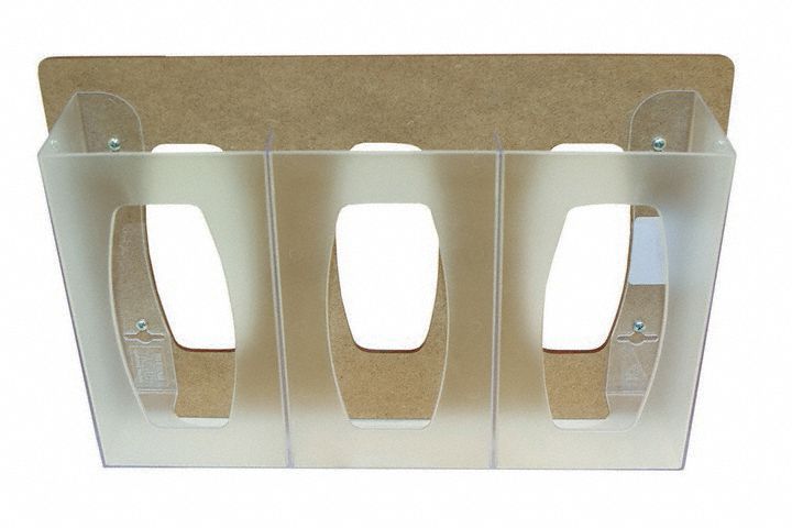 BOWMAN DISPENSERS Glove Box Dispenser: 3 Boxes, Polycarbonate Plastic ...