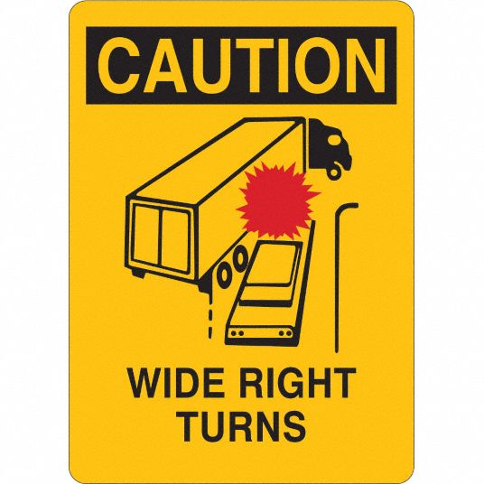 Vinyl, Adhesive Sign Mounting, Caution Sign - 34GM26|34GM26 - Grainger