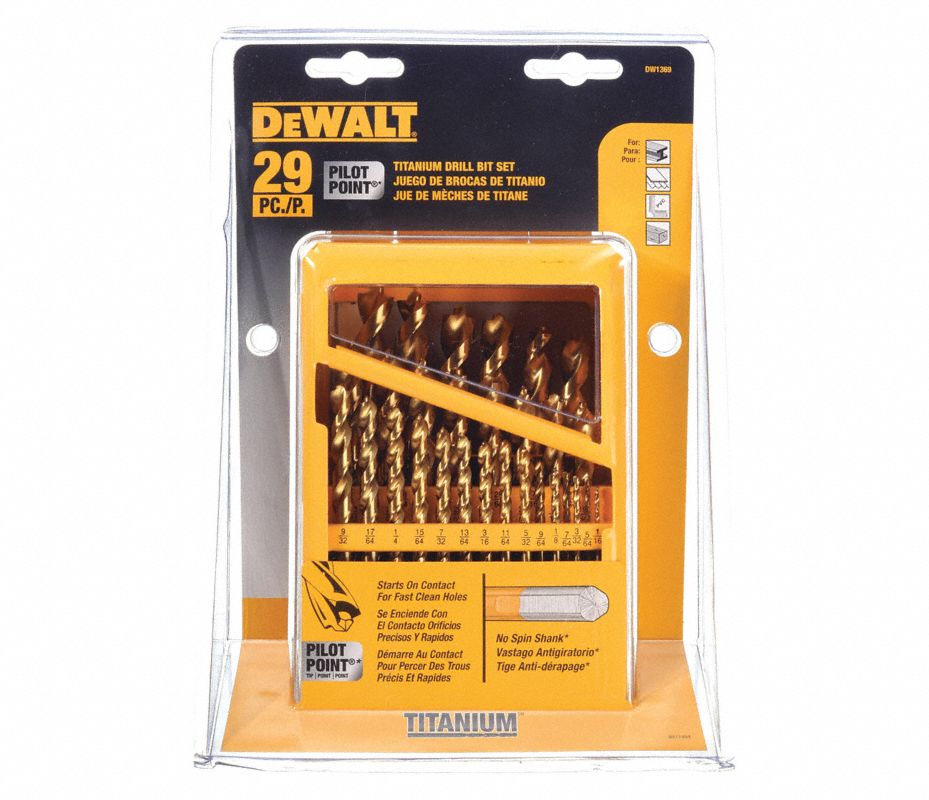 DEWALT Juego de Brocas Eje Recto Acero de Alta Velocidad - Juego de ...