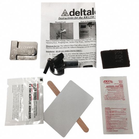 DELTA LOCK, 1 1/4 in Lg, 2 1/8 in Wd, Sliding Door Lock - 34GU45|G ...