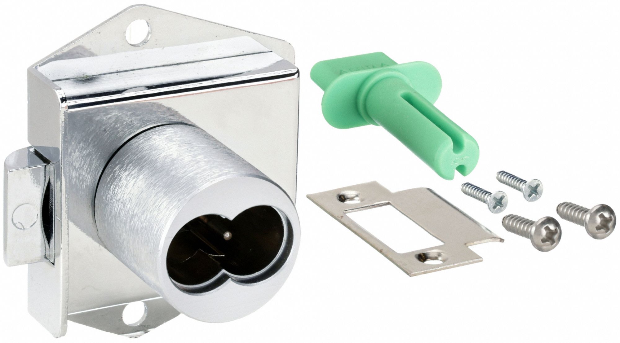 DELTA LOCK, For 1 1/16 in Material Thick, Chrome-Plated ...