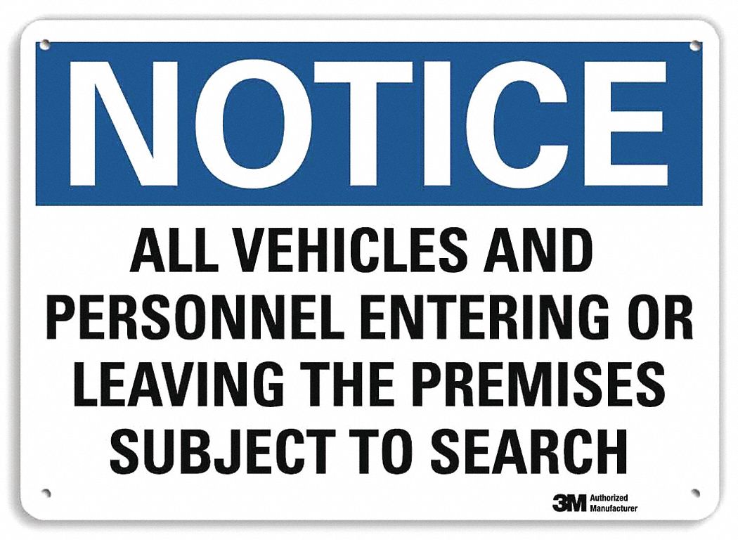 LYLE U5-1058-RA_14X10 Notice Sign,10 in x 14 in,Aluminum 34JH72 | eBay