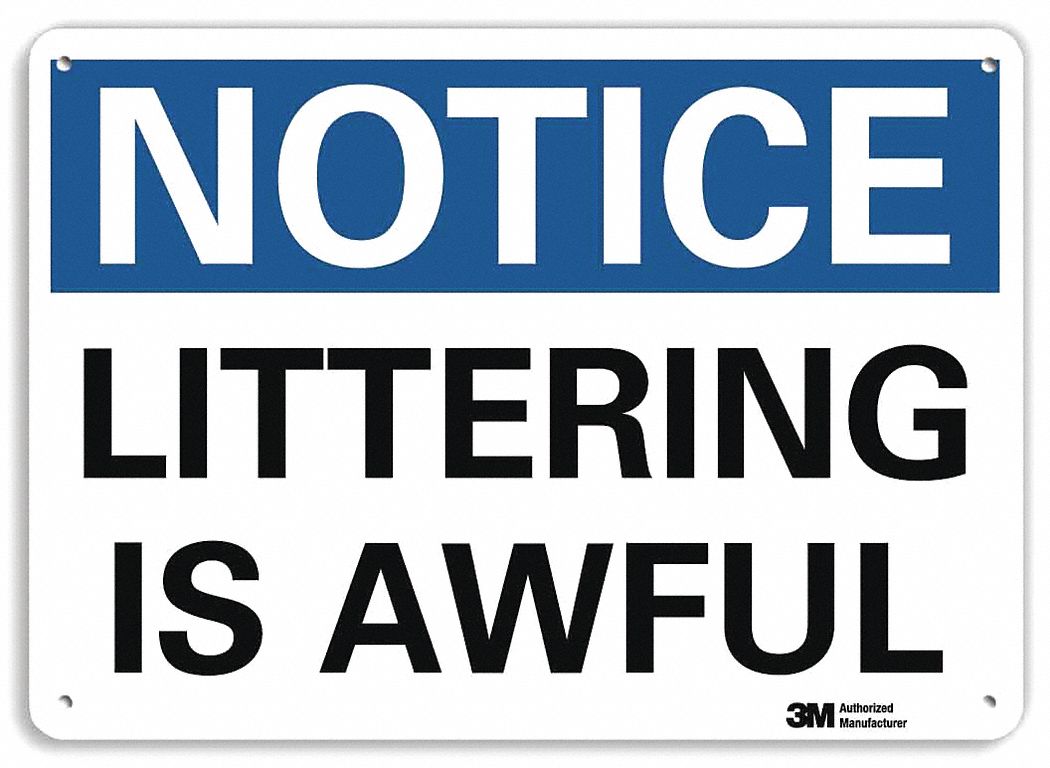 Aluminum, Mounting Holes Sign Mounting, Notice Sign - 34JP82|U5-1308-RA ...