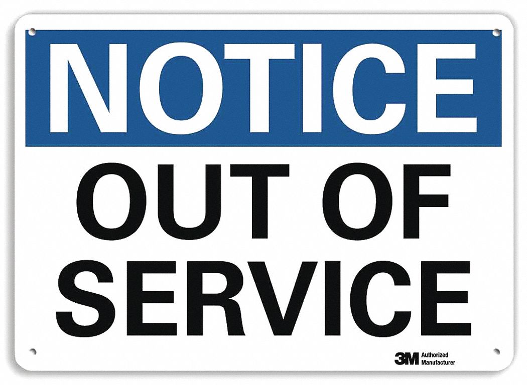 Aluminum, Mounting Holes Sign Mounting, Notice Sign - 463Y58|U5-1438-NA ...