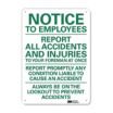 Accidents & Incidents Reporting Signs - Grainger Industrial Supply