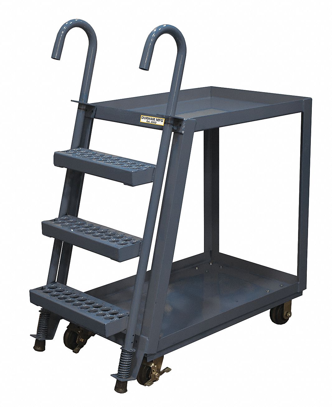 Stock Picking Ladder Cart, Load Capacity 1200 lb, Number of Shelves 2 ...