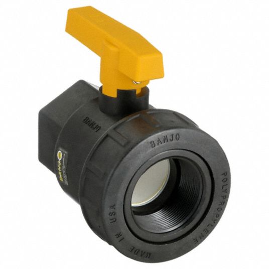 BANJO, 2 in, Polypropylene, Manual Two-Way Ball Valve - 34K346|UV200FP ...