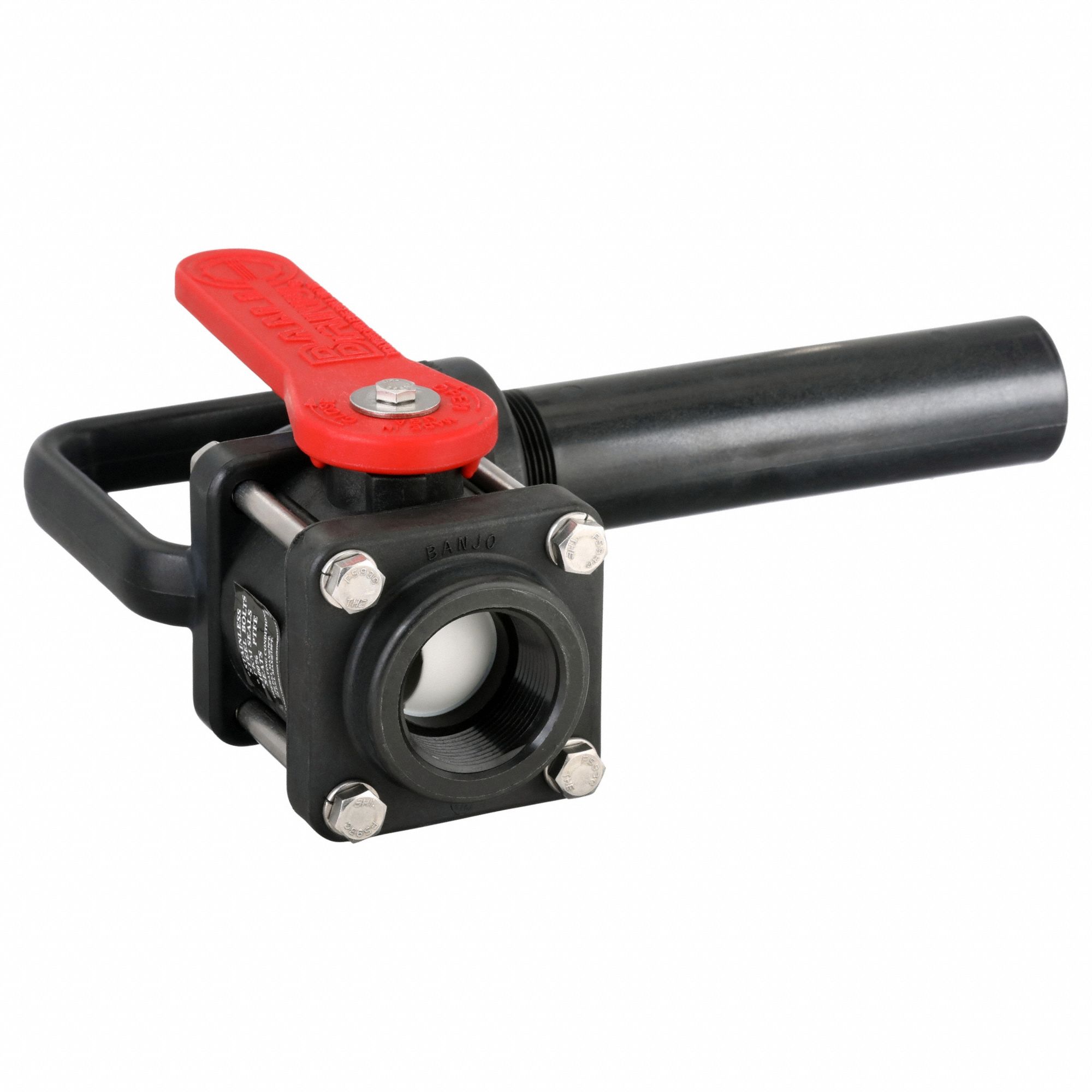 BANJO, 1 1/2 in, Polypropylene, Manual Two-Way Ball Valve - 34K357 ...