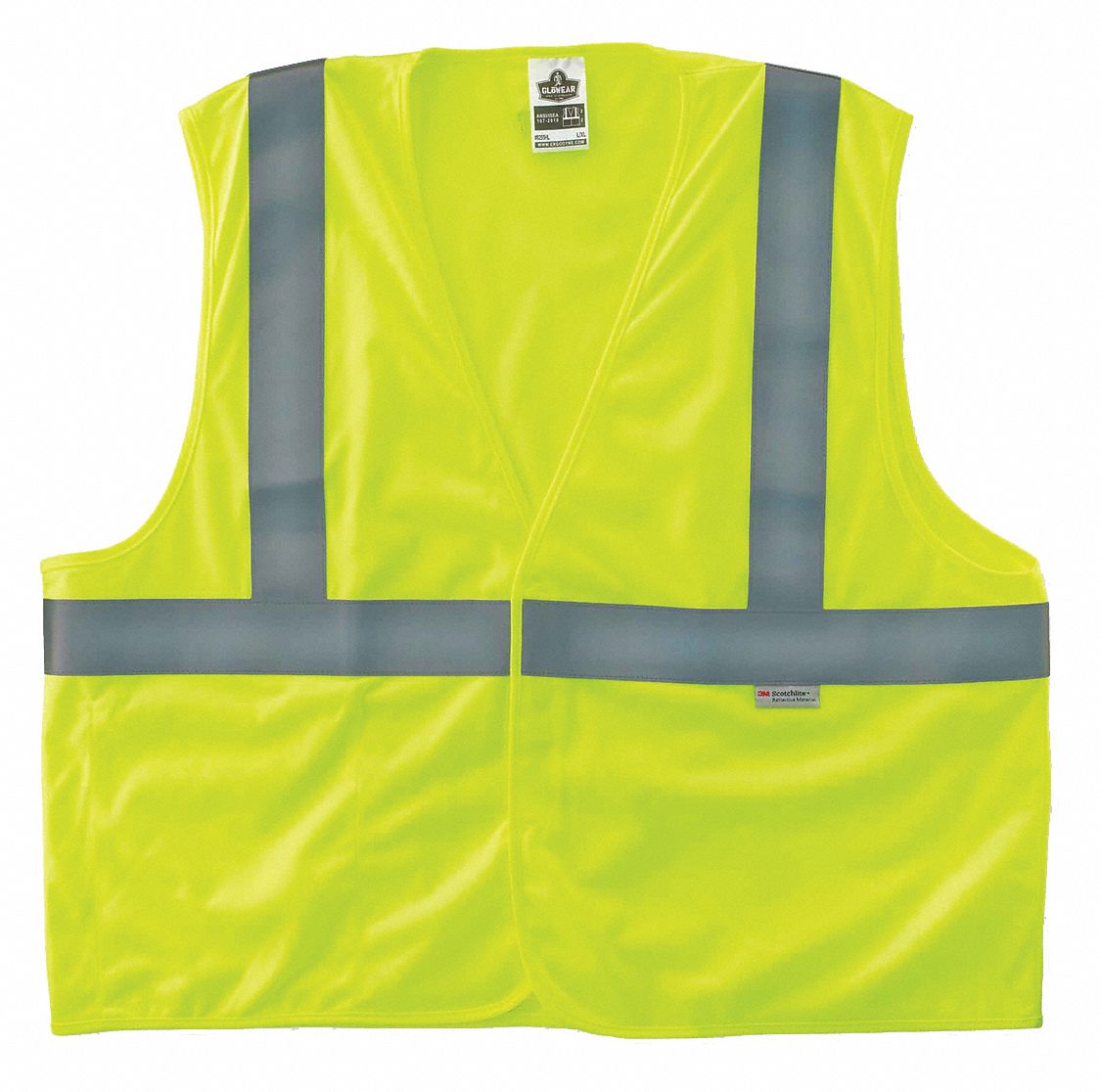 Class 2 Treated Poly Vest, L/XL - Grainger