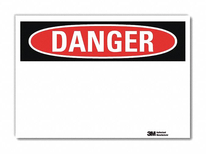 Reflective Sheeting, Adhesive Sign Mounting, Danger Sign - 34MH54|U3 ...