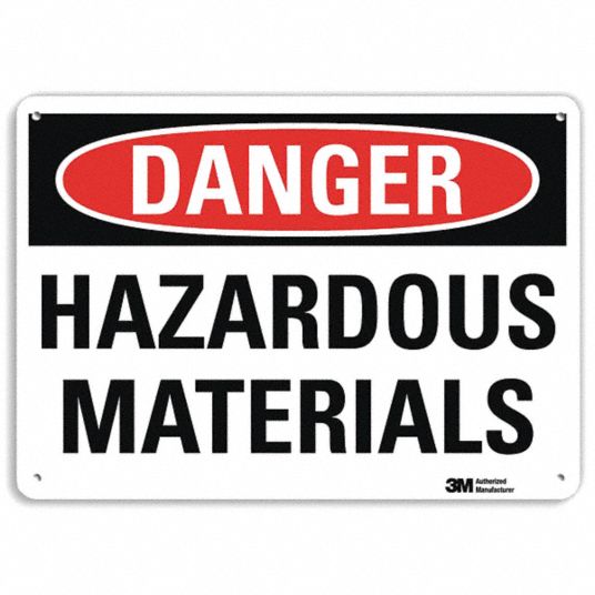 Danger Sign, Hazardous Materials, Header Danger, Rectangle, 10 in ...