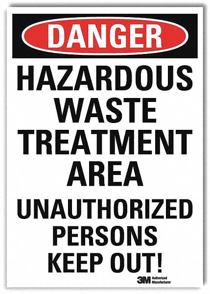 Vinyl, Danger Sign, Danger, 10 in Width, 14 in Height, English - Grainger