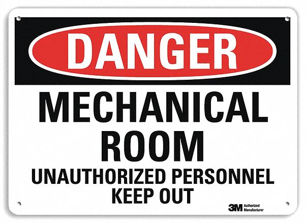 Plastic, Mounting Holes Sign Mounting, Danger Sign - 44UA81|U3-1786-NP ...