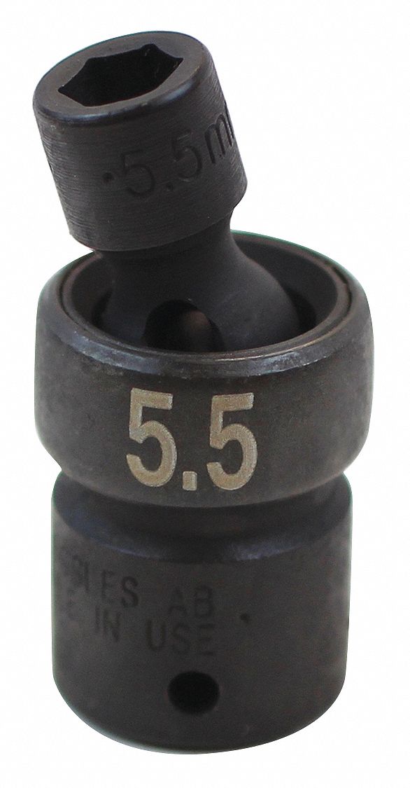 SK PROFESSIONAL TOOLS, 1/4 in Drive Size, Metric, Impact Socket ...