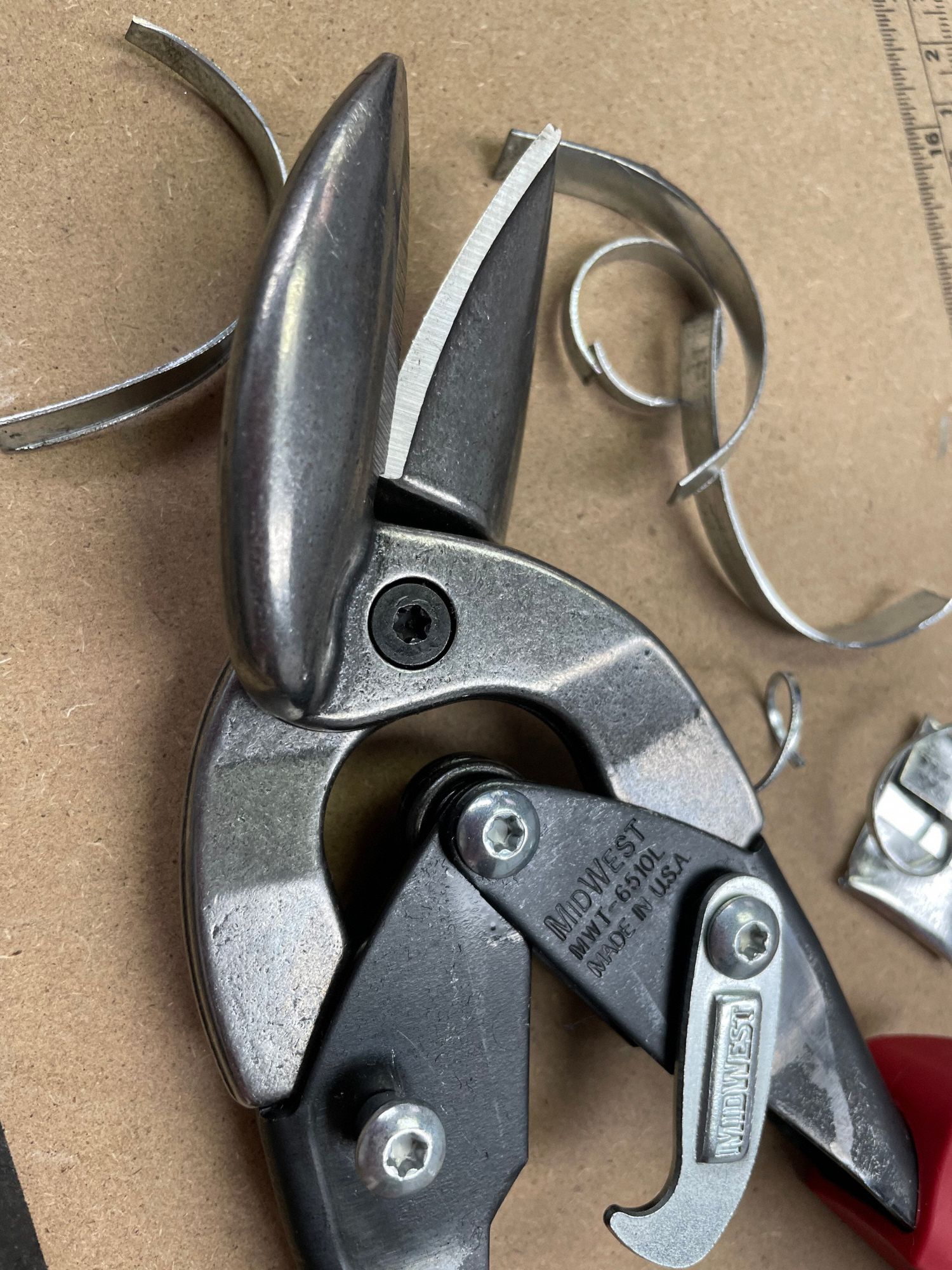 MIDWEST SNIPS Aviation Snip: Left/Straight, 9 3/4 in Overall Lg, 1 1/4 ...