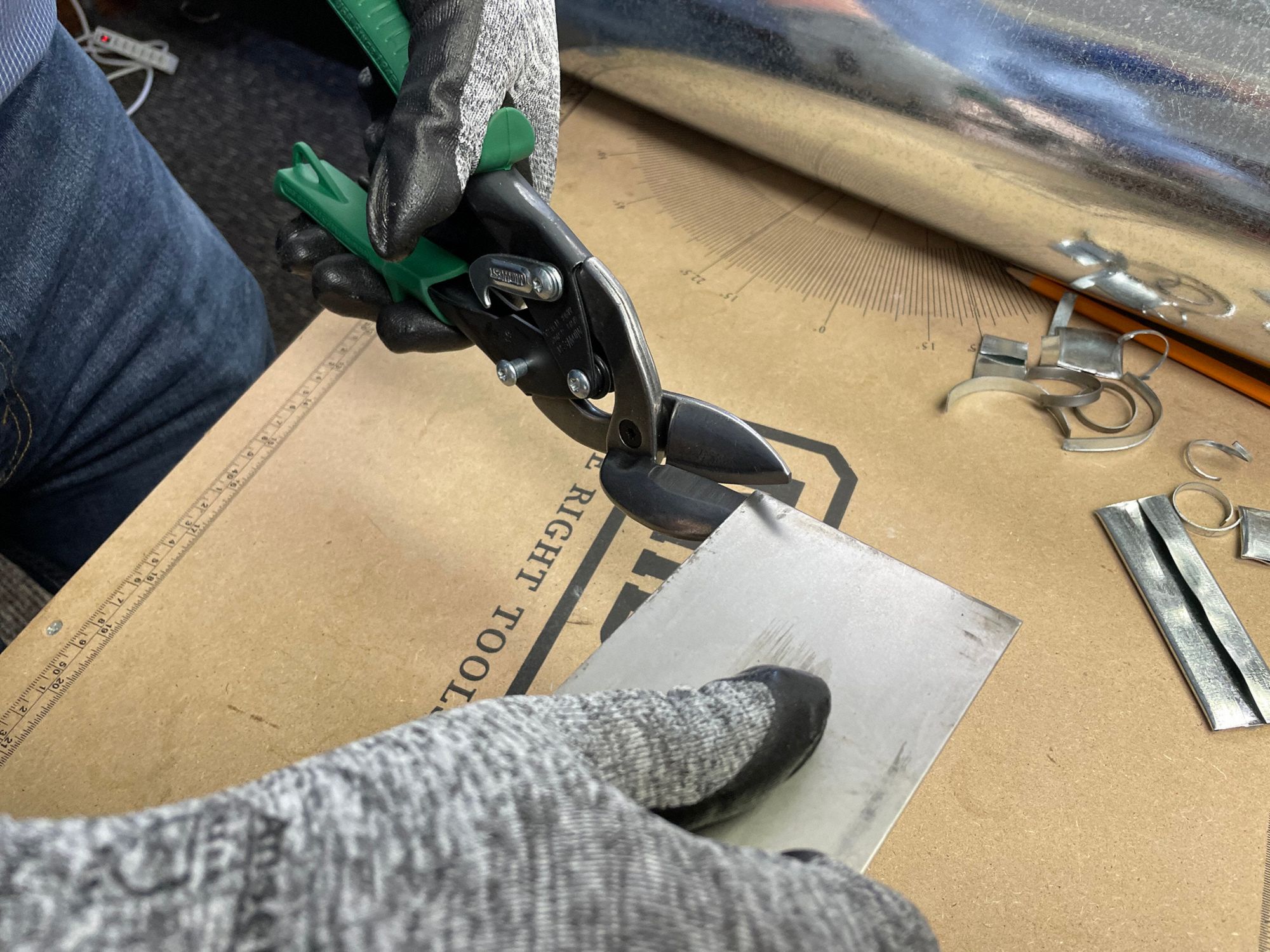 MIDWEST SNIPS Aviation Snip: Right/Straight, 9 3/4 in Overall Lg, 1 1/4 ...