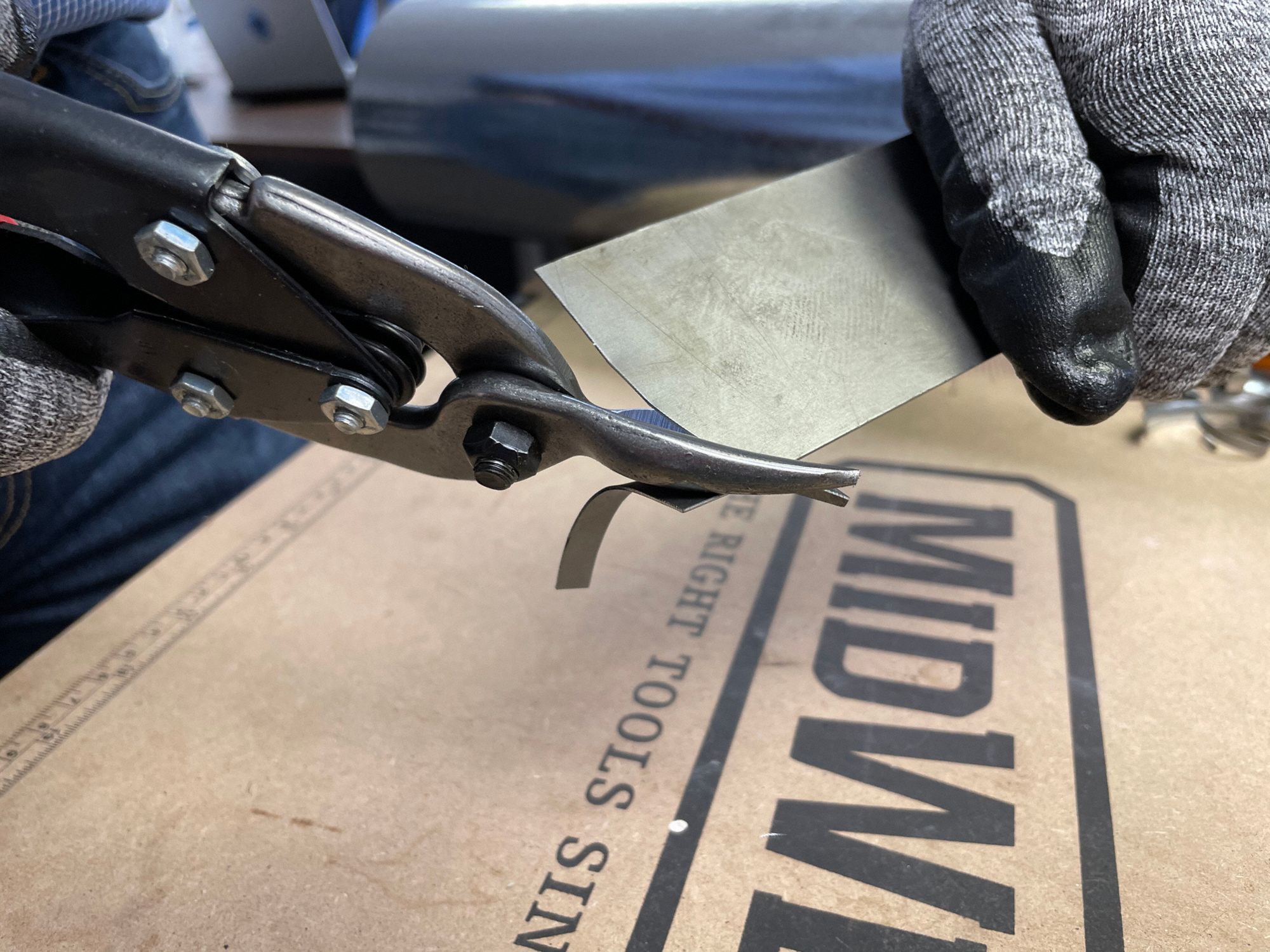 MIDWEST SNIPS Aviation Snip: Left/Straight, 9 3/4 in Overall Lg, 1 1/4 ...
