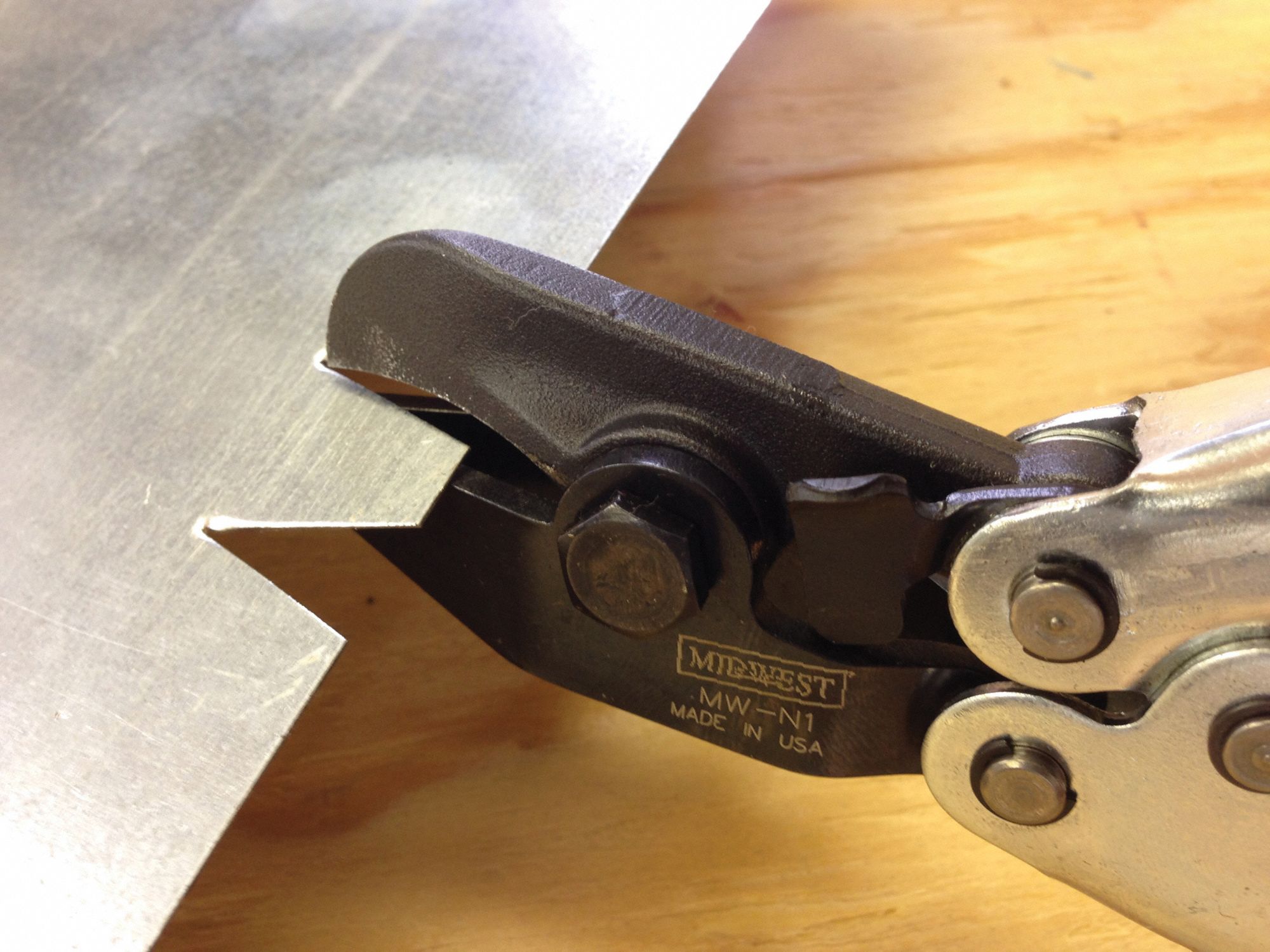 MIDWEST SNIPS Hand Notcher: 10 in Overall Lg, Plastic, Metal, 1 in ...