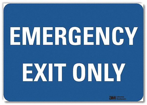 Reflective Sheeting, Adhesive Sign Mounting, Emergency Sign - 34RH82|U7 ...