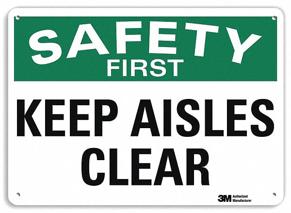 Plastic, Mounting Holes Sign Mounting, Safety Sign - 44VC33|U7-1210-NP ...