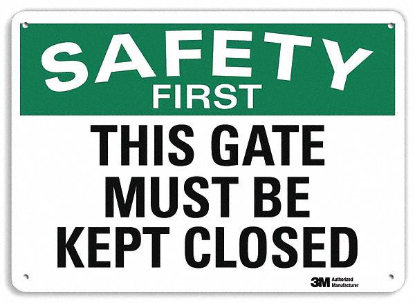 Aluminum, Mounting Holes Sign Mounting, Safety Sign - 34RM08|U7-1257-RA ...